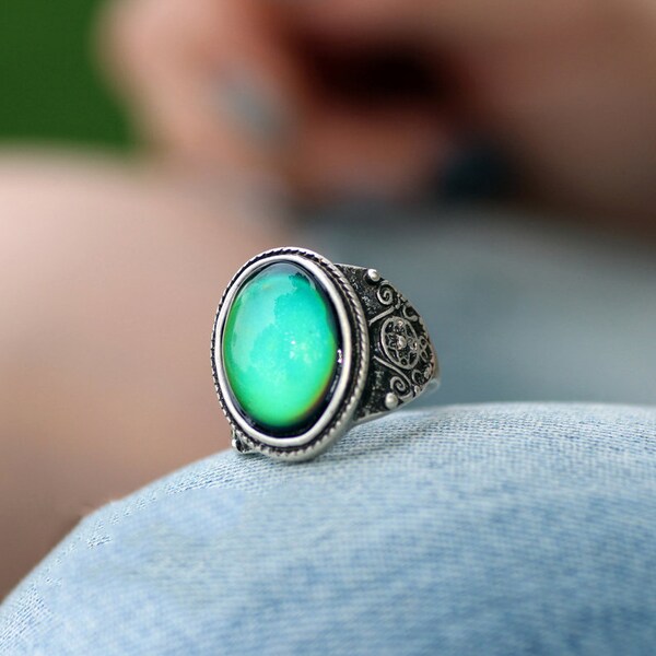 Oval Mood Ring - Etsy