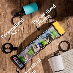 5-40 Photos Film Roll Keychain, Camera Film Roll Keyring, Custom Photo ...