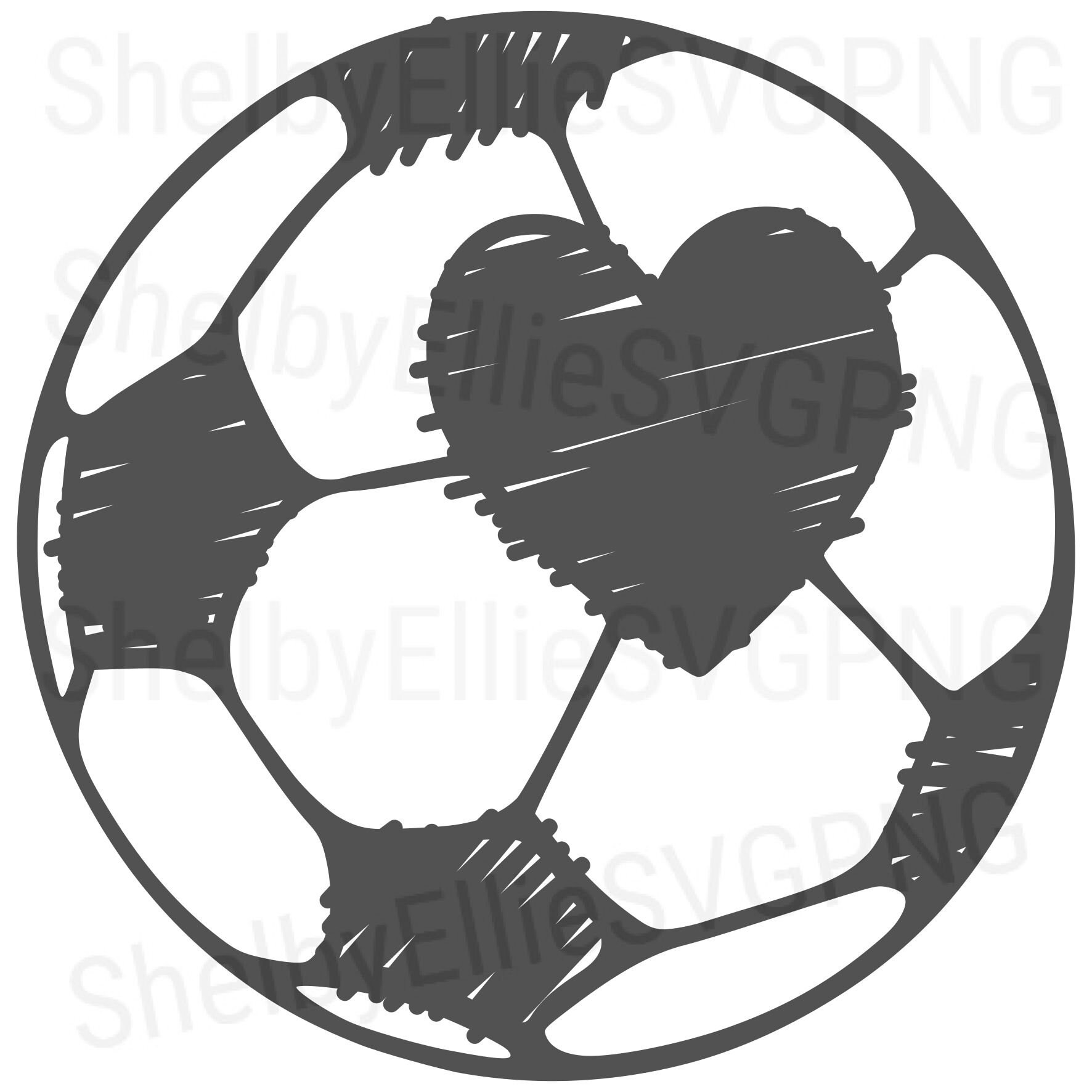 Heart soccer ball love soccer ball svg soccer ball girls | Etsy