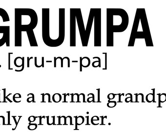 Grandpa Definition Svg | Etsy