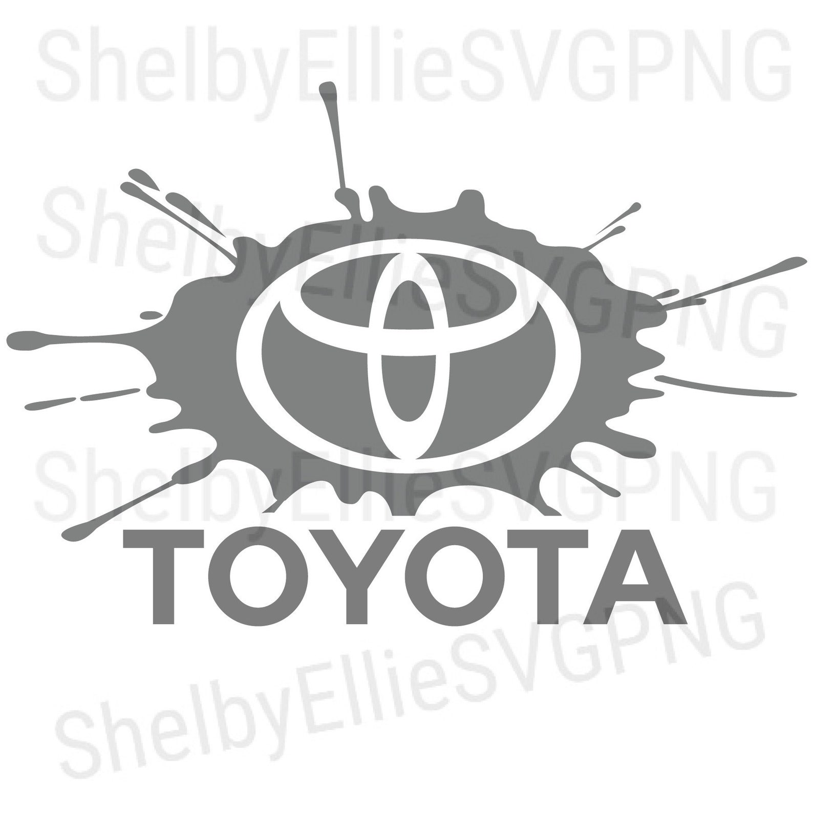 Toyota splash logo car toyota emblem svg png digital file | Etsy