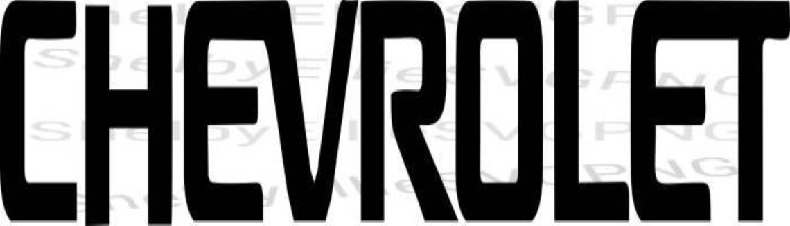 Full Chevy Logo Spelled Out Chevy Font Svg Png Digital File | Etsy