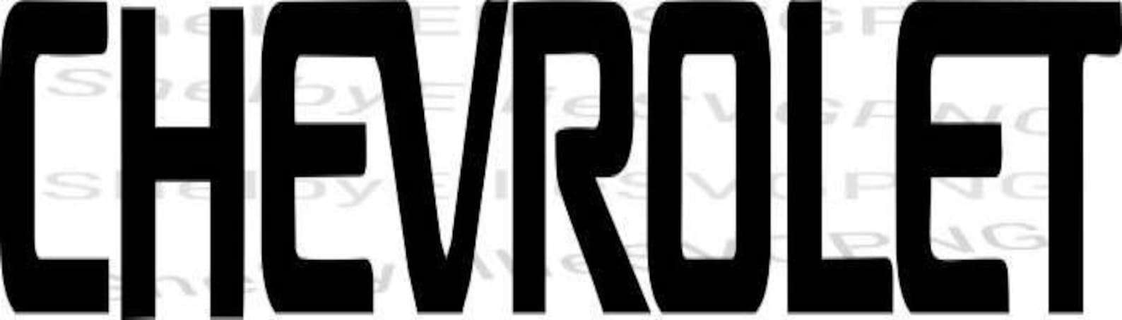 Full Chevy Logo Spelled Out Chevy Font Svg Png Digital File | Etsy UK