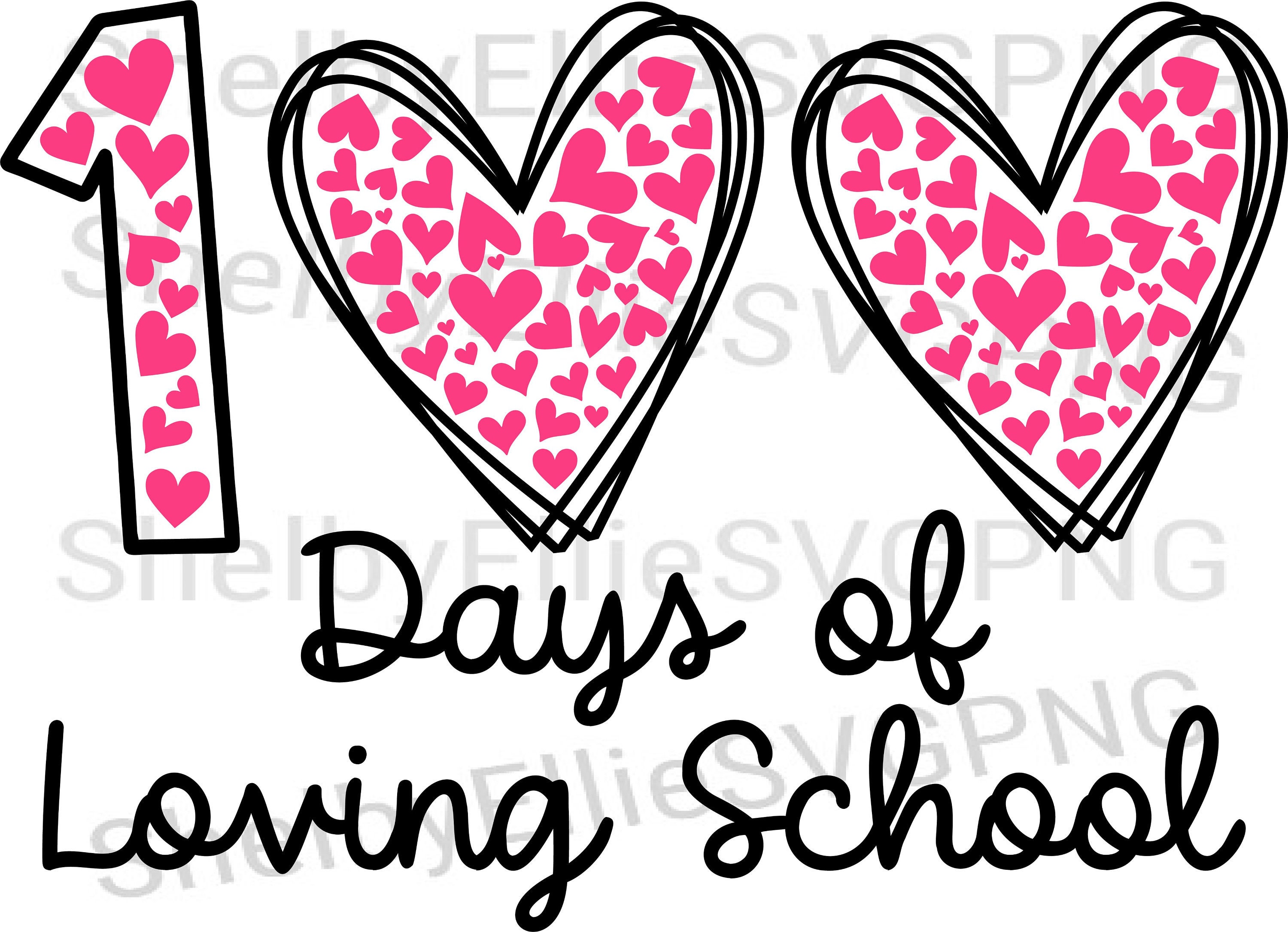 100 days of loving school svg png digital file | Etsy 100 days of loving school svg png digital file | Etsy
