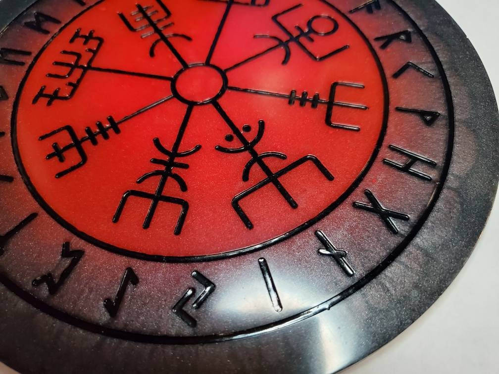 Vegvisir Viking Norse Compass Runic Divination Odin Pagan Altar Tool - Etsy