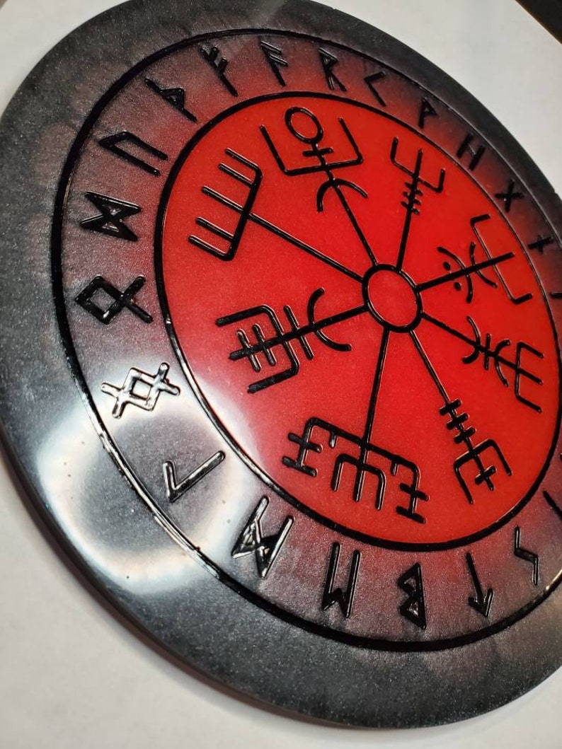Vegvisir Viking Norse Compass Runic Divination Odin Pagan Altar Tool - Etsy