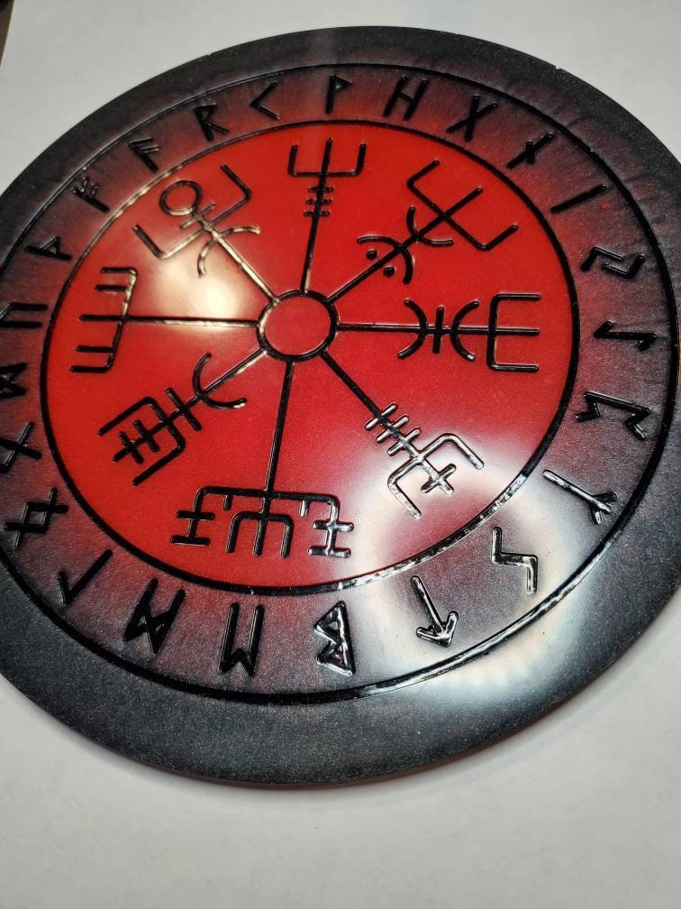 Vegvisir Viking Norse Compass Runic Divination Odin Pagan Altar Tool - Etsy