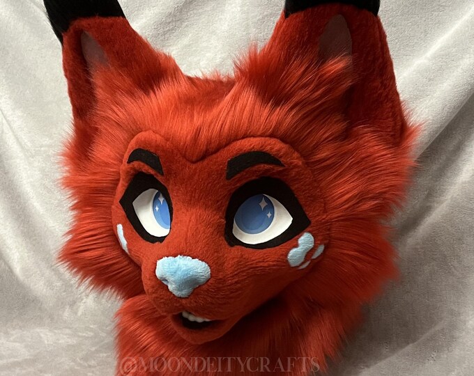 Premade Red Lynx Fursuit Head - Etsy