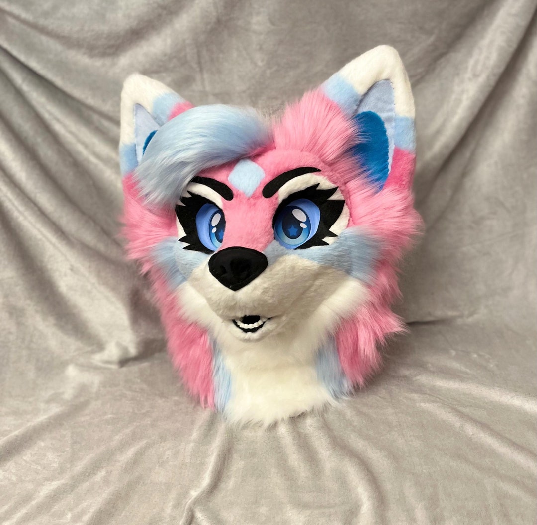 Premade Pink Fox Fursuit Head - Etsy