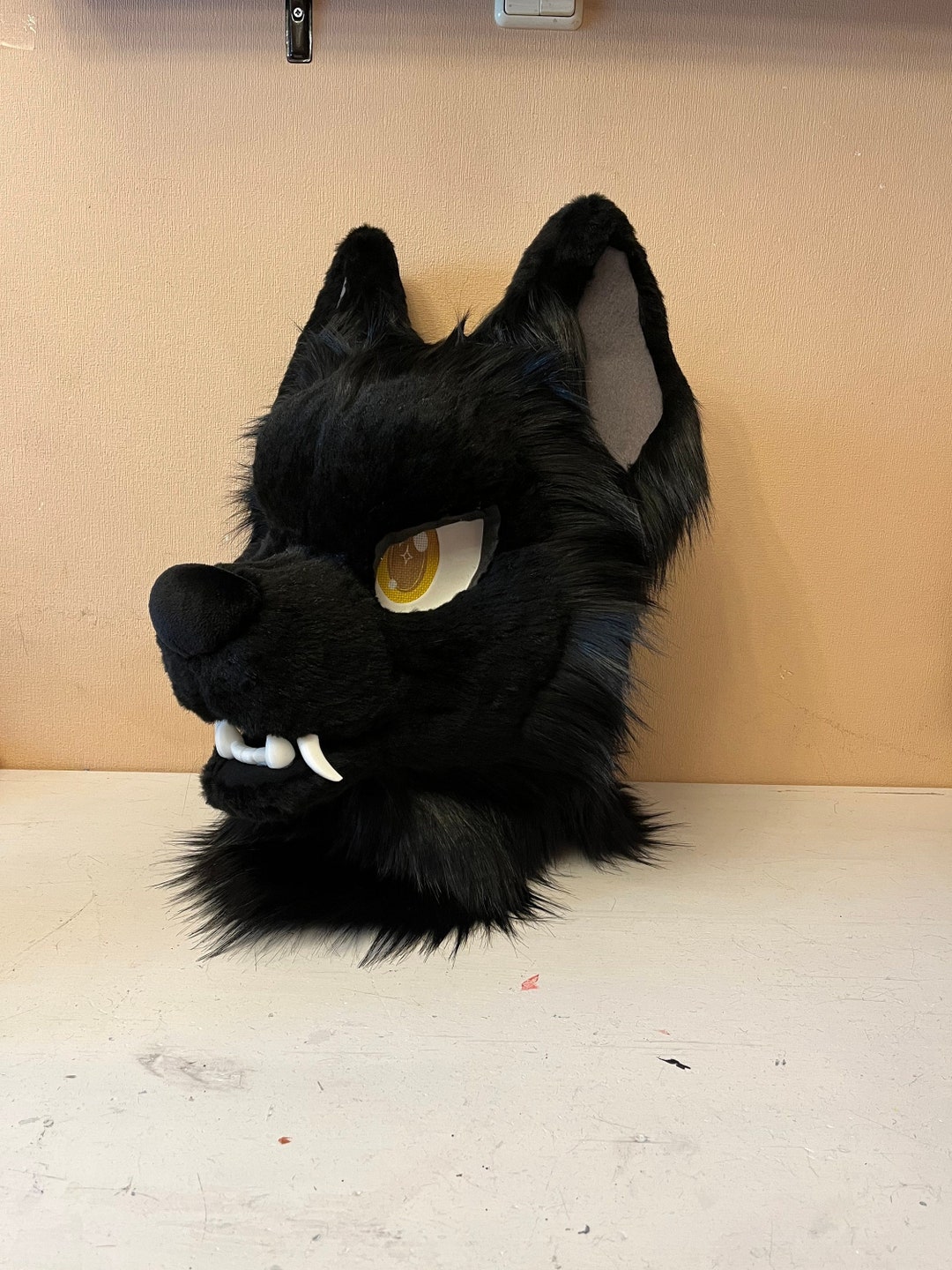 Premade Black Wolf Fursuit Head - Etsy