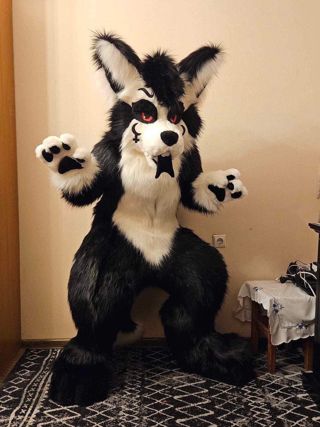 Premade Digitigrade Demon Wolf Fursuit With Character Rights - Etsy