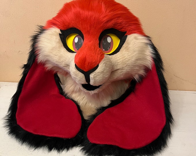Premade Red Bunny Fursuit Head - Etsy