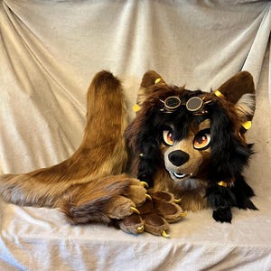 Premade Steampunk Wolf Fursuit Mini Partial - Etsy