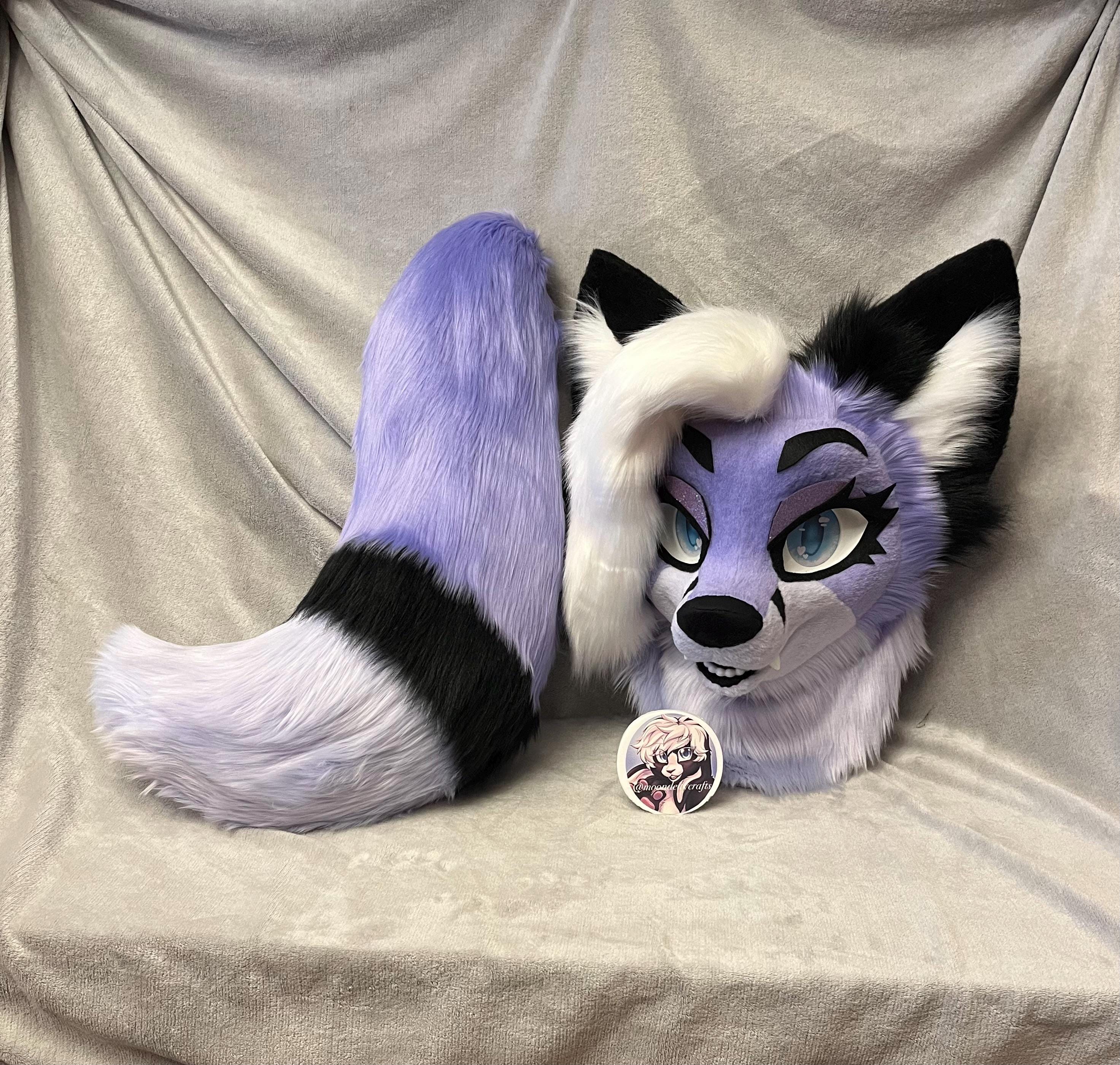 Premade Purple Fox Fursuit Head and Tail - Etsy
