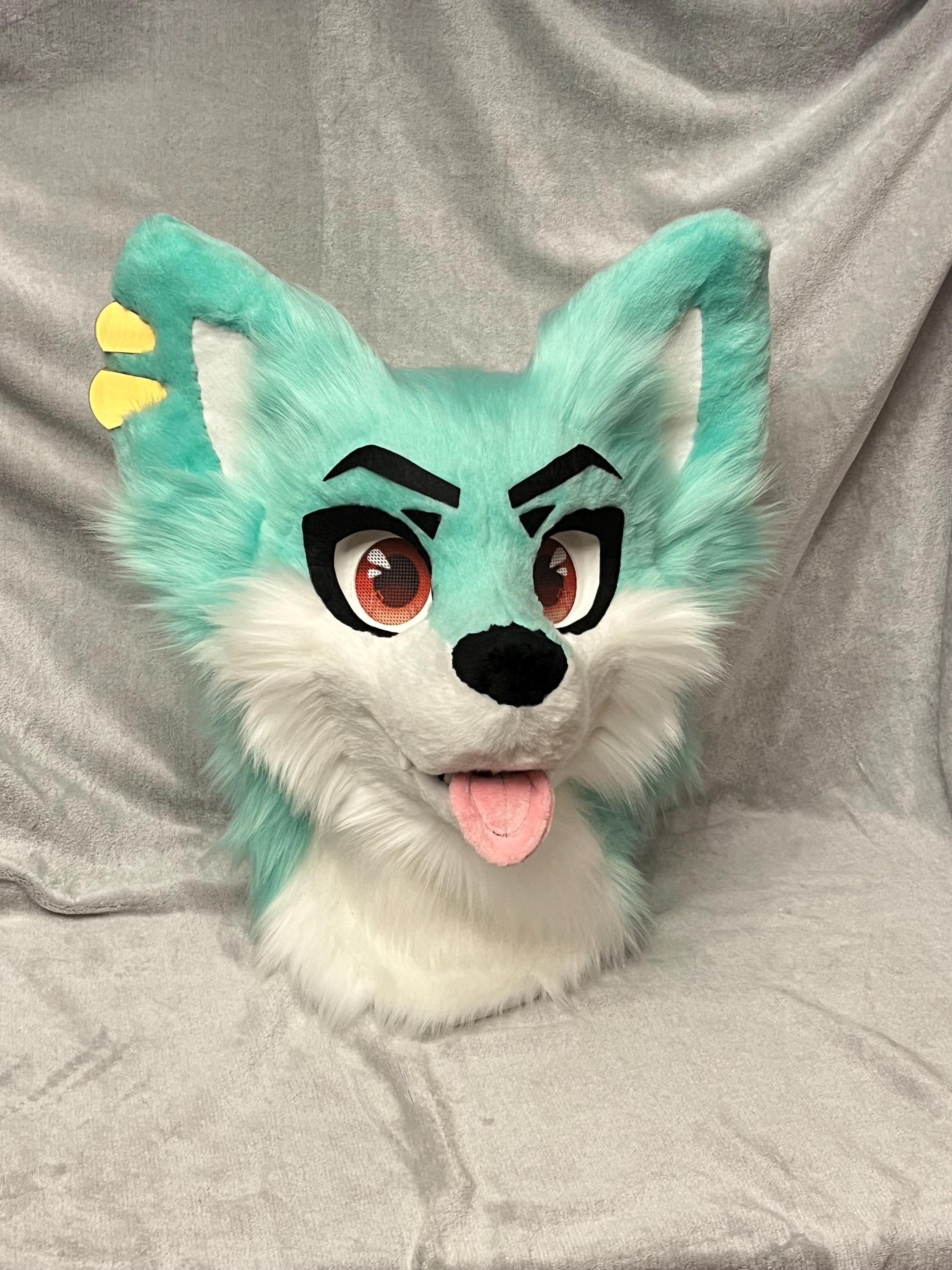 Minty Fox Premade Fursuit Head - Etsy