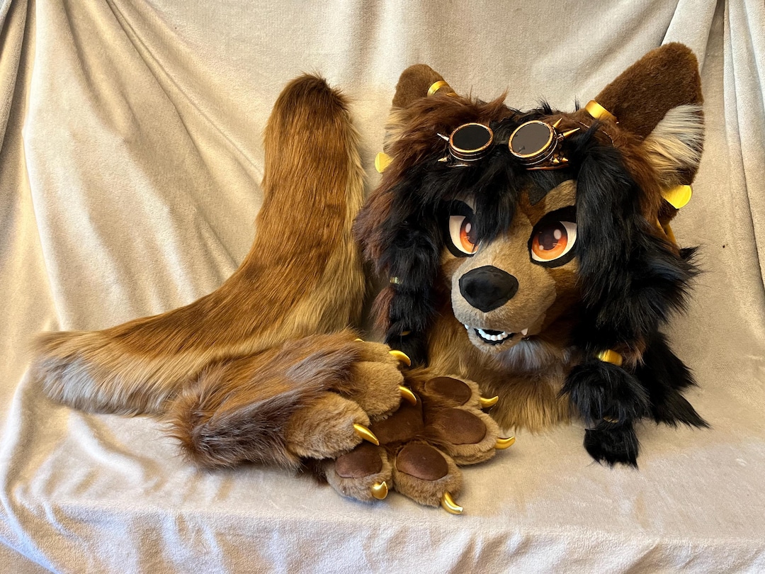 Premade Steampunk Wolf Fursuit Mini Partial - Etsy