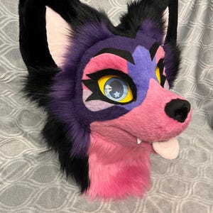 Premade Purple Wolf Fursuit Head - Etsy