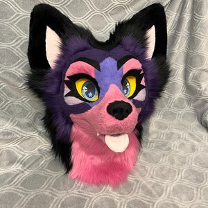 Premade Purple Wolf Fursuit Head - Etsy