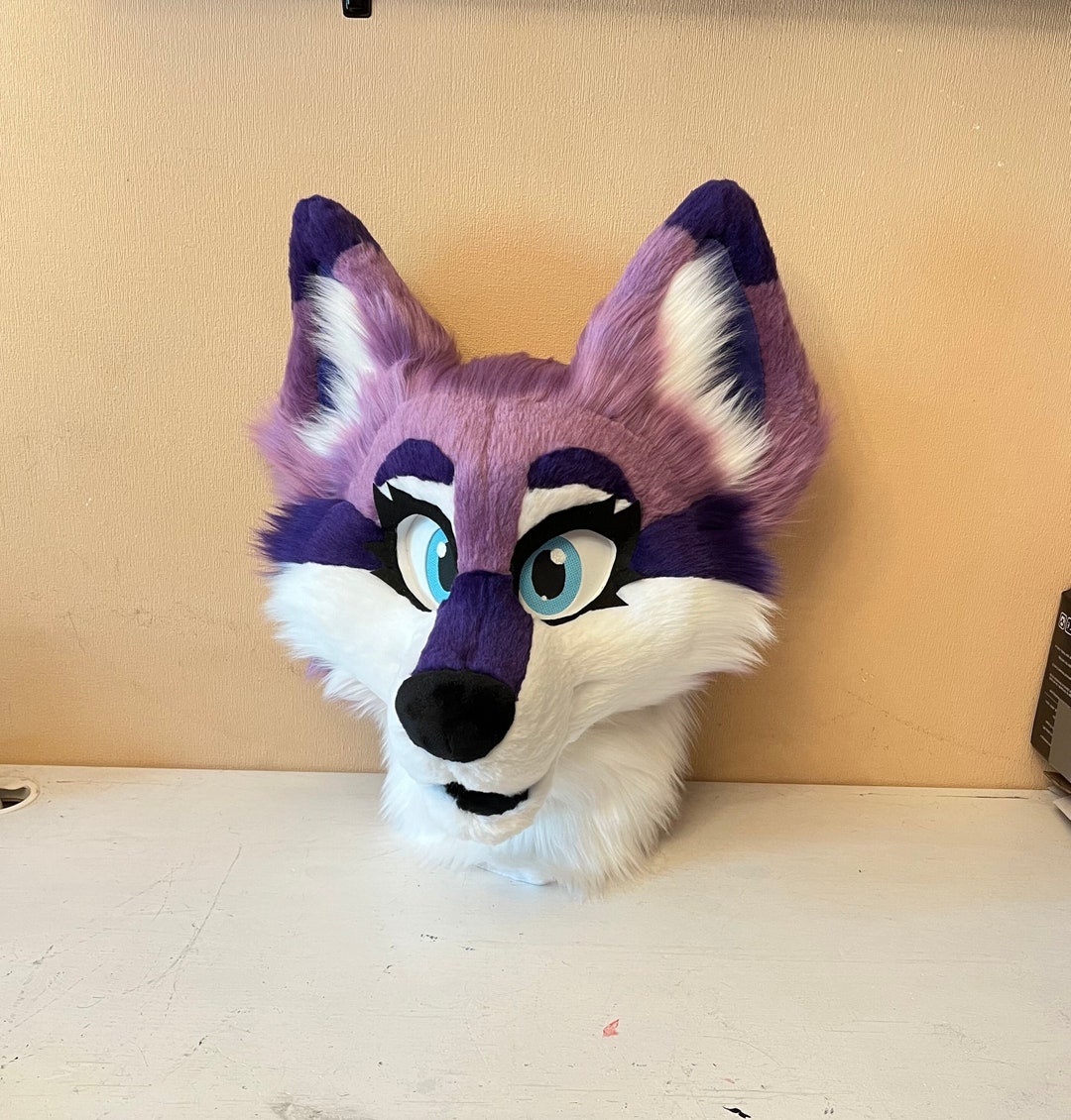 Premade Purple Wolf Fursuit Head - Etsy