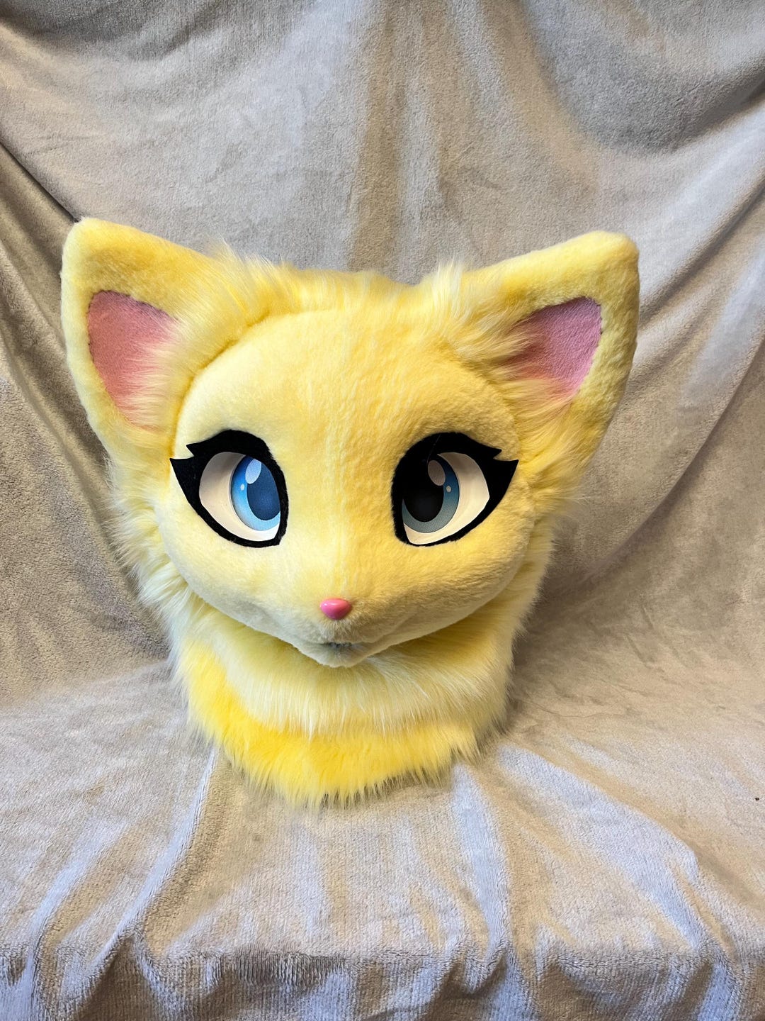 Premade Yellow Kemono Cat Fursuit Head - Etsy
