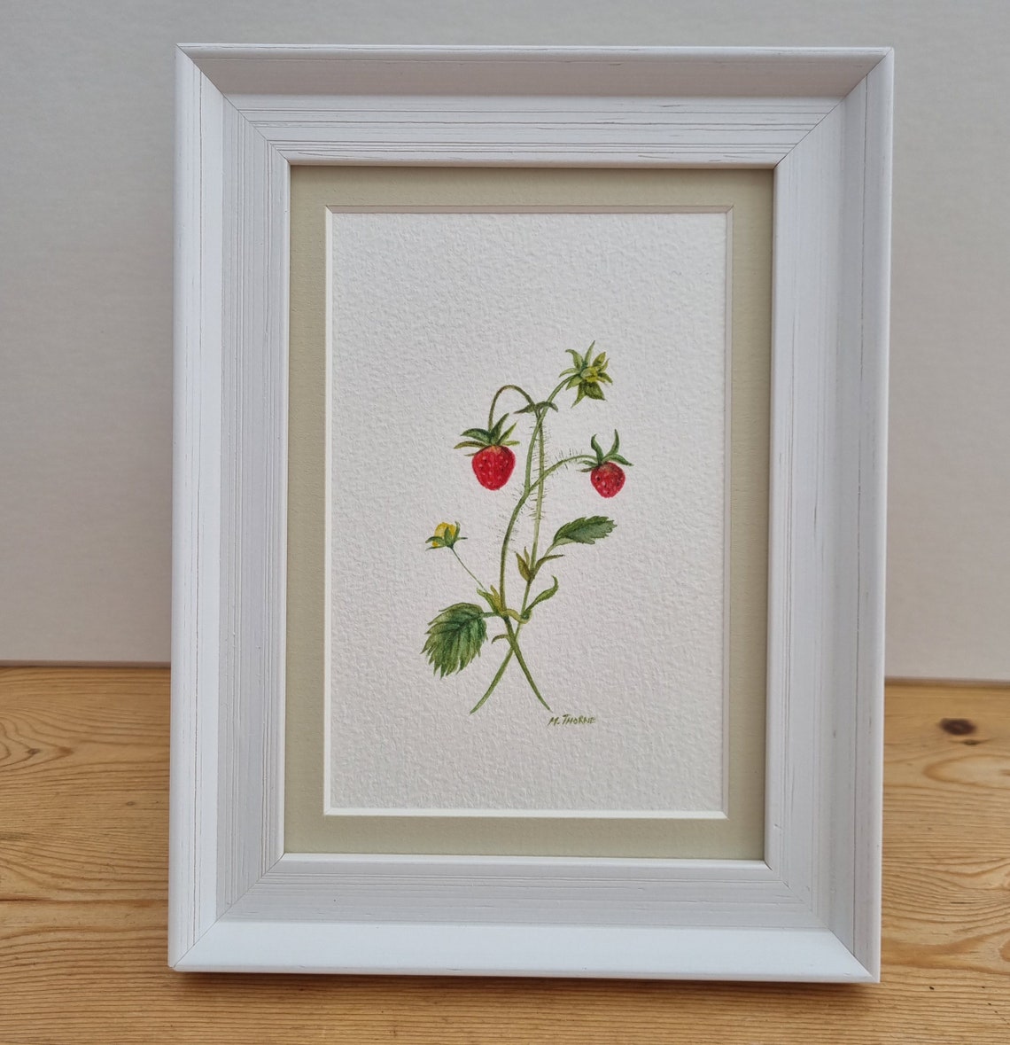 Original Wild Strawberry watercolour painting | Etsy