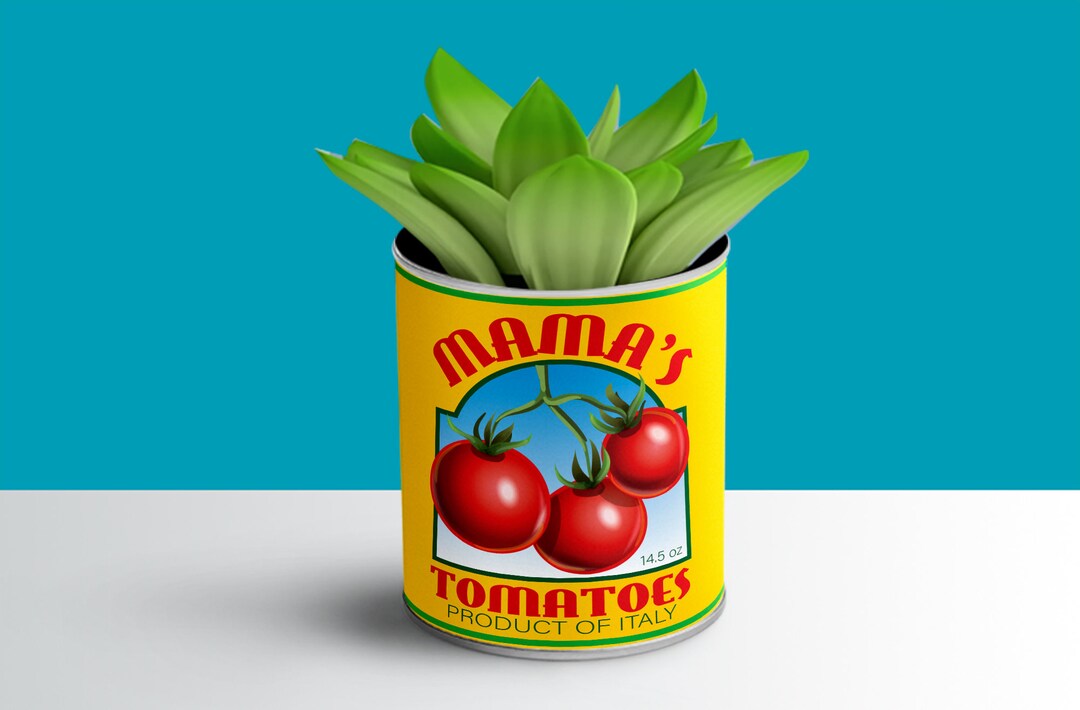 Printable, DIGITAL DOWNLOAD, Aluminum Can Label, DIY Plant Pot, Craft ...