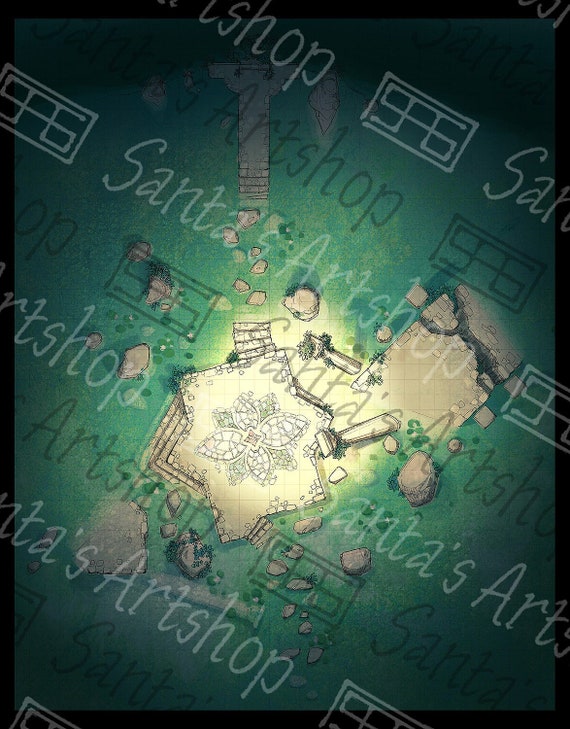 Digital RPG Battlemap Elven Entrance Ruins - Etsy