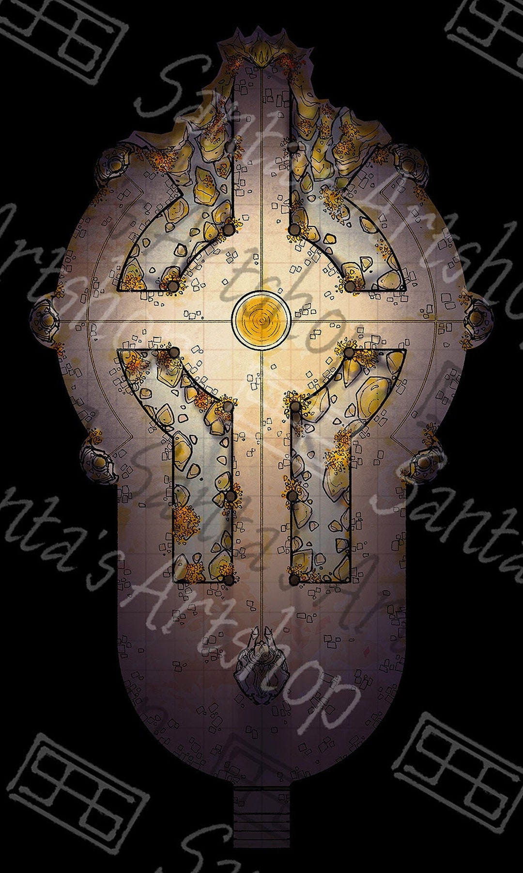 Digital RPG Battlemap - Holy Sanctuary - Etsy