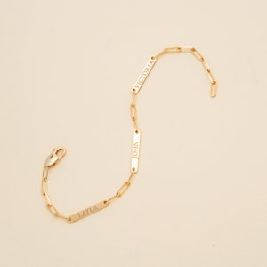 Paperclip Chain Name Bracelet, Family Name Bracelet, Kids for Name ...