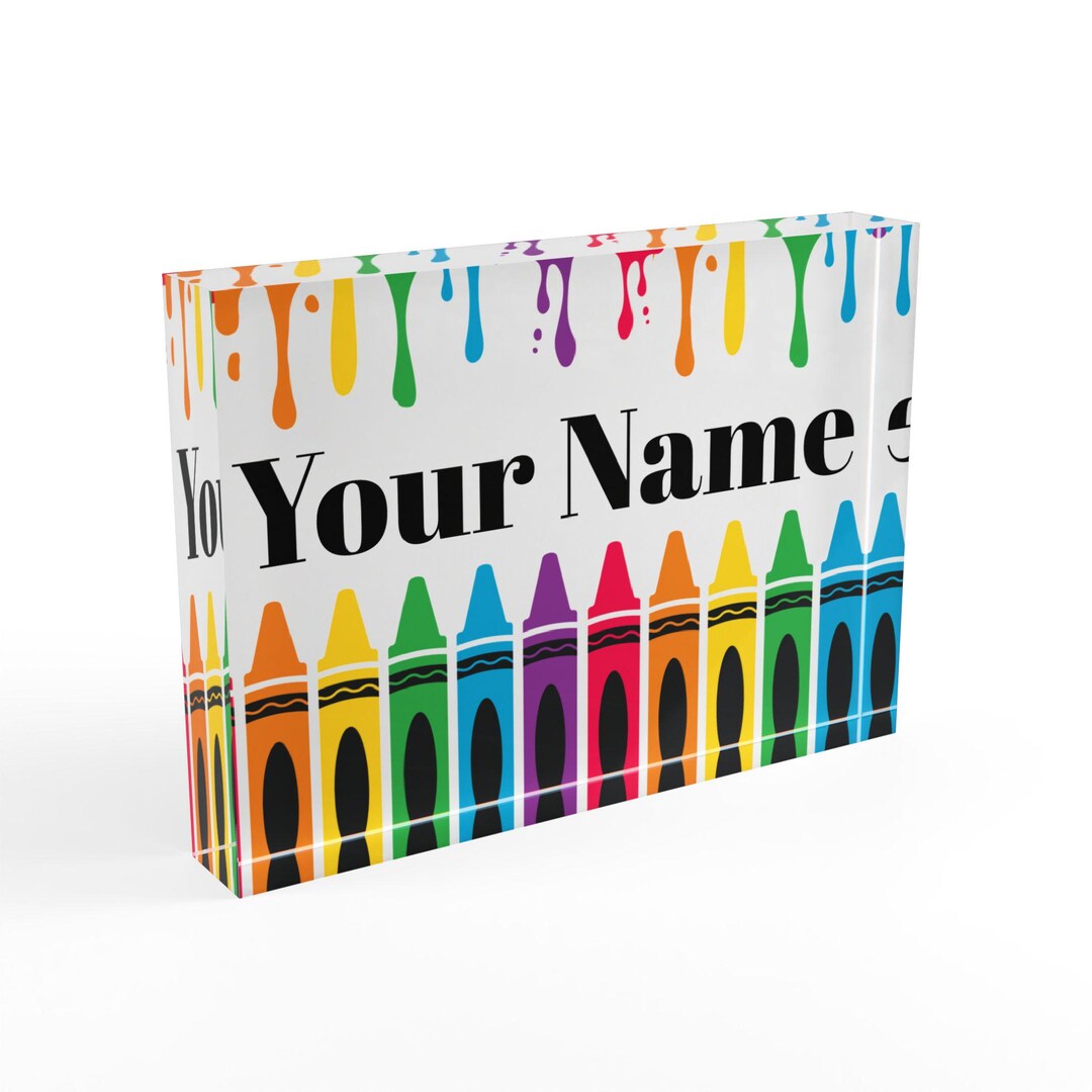 Name Plate Photo Block - Etsy