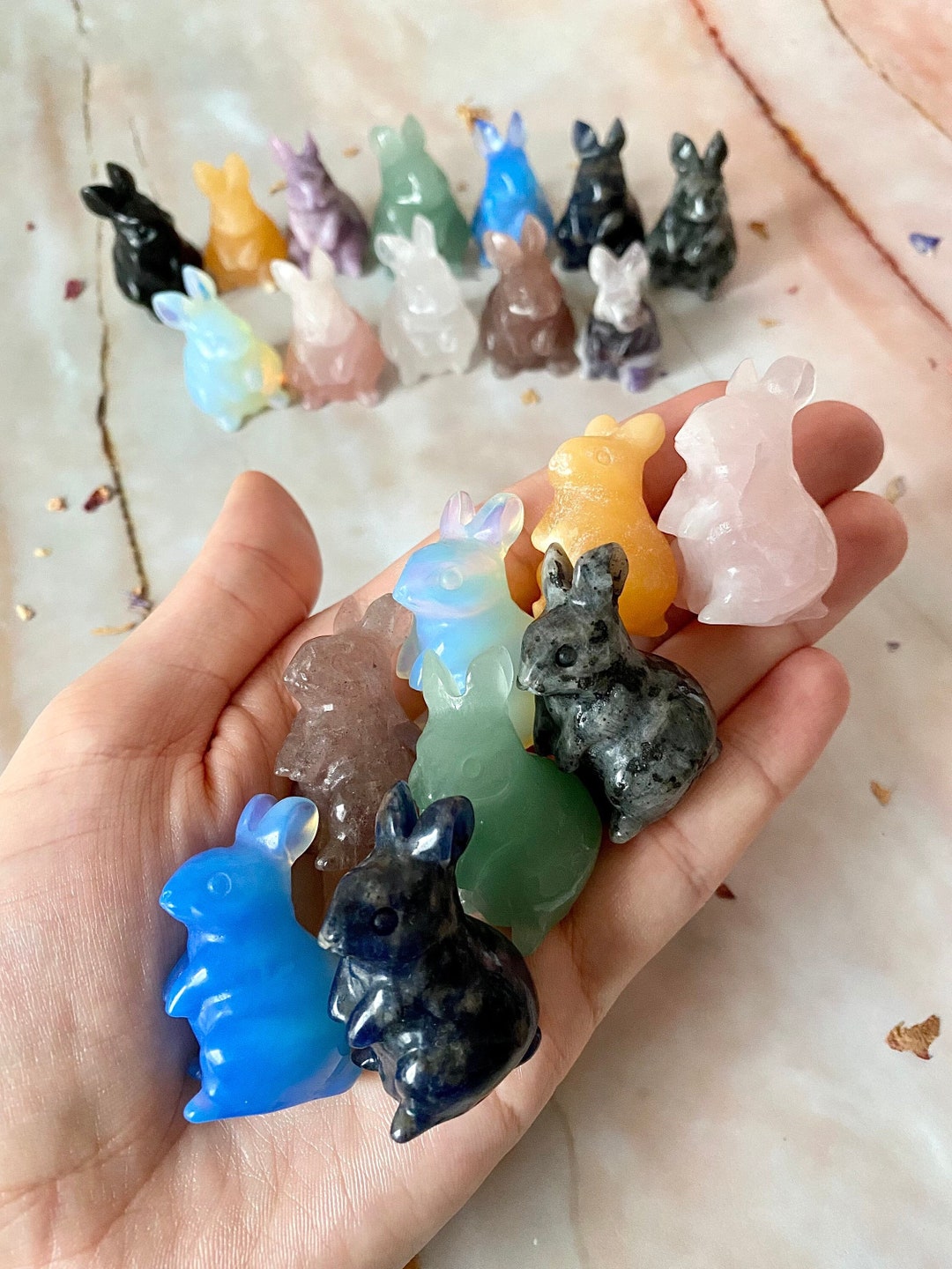 Crystal Rabbit Carving Hand Carved Crystal Rabbit Crystal Rabbit ...