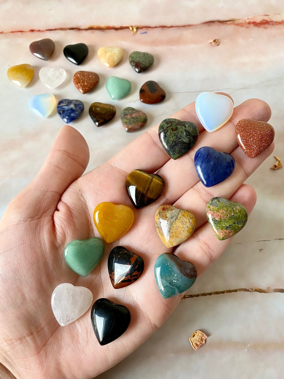 Natural Carved Mini Hearts | Mini Quartz Crystals | Heart Crystals ...