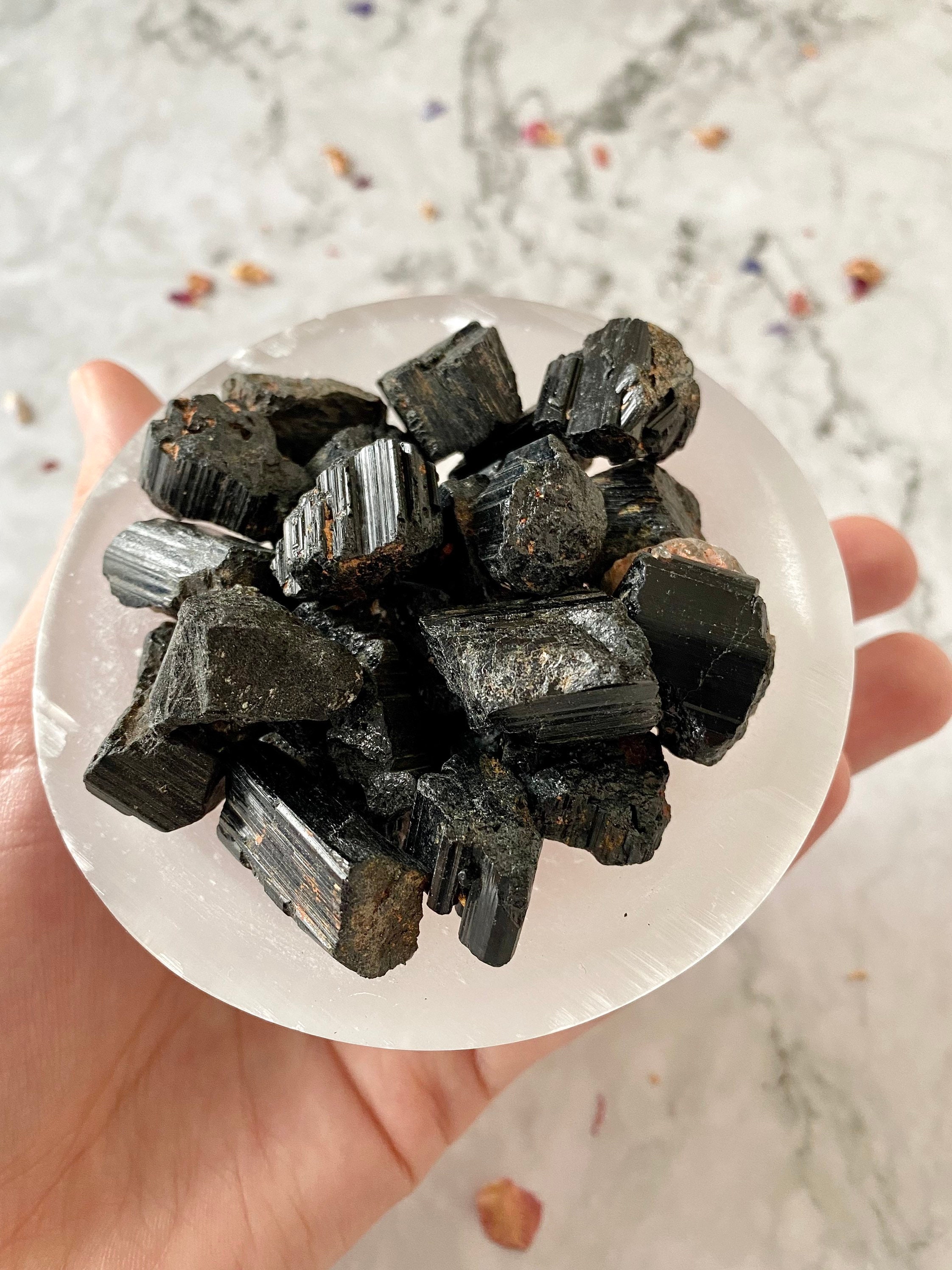 Small Raw Black Tourmaline Specimen Protection Crystals | Etsy
