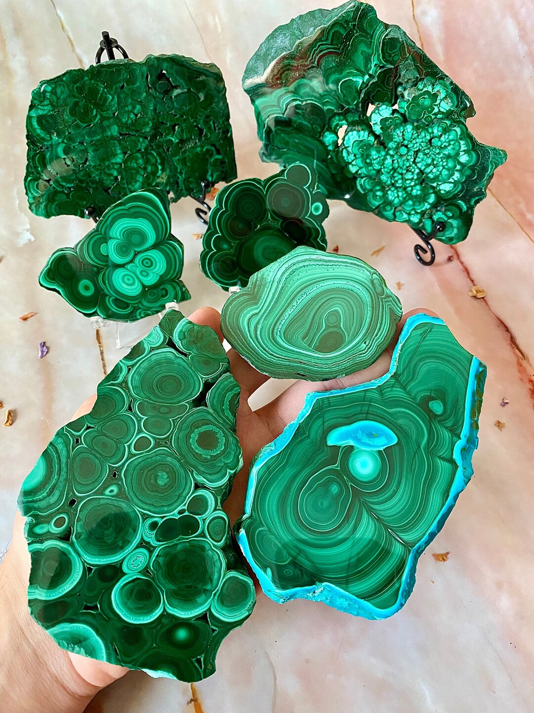 MALACHITE CRYSTAL SLAB | Polished Rough Malachite Slabs | Malachite ...
