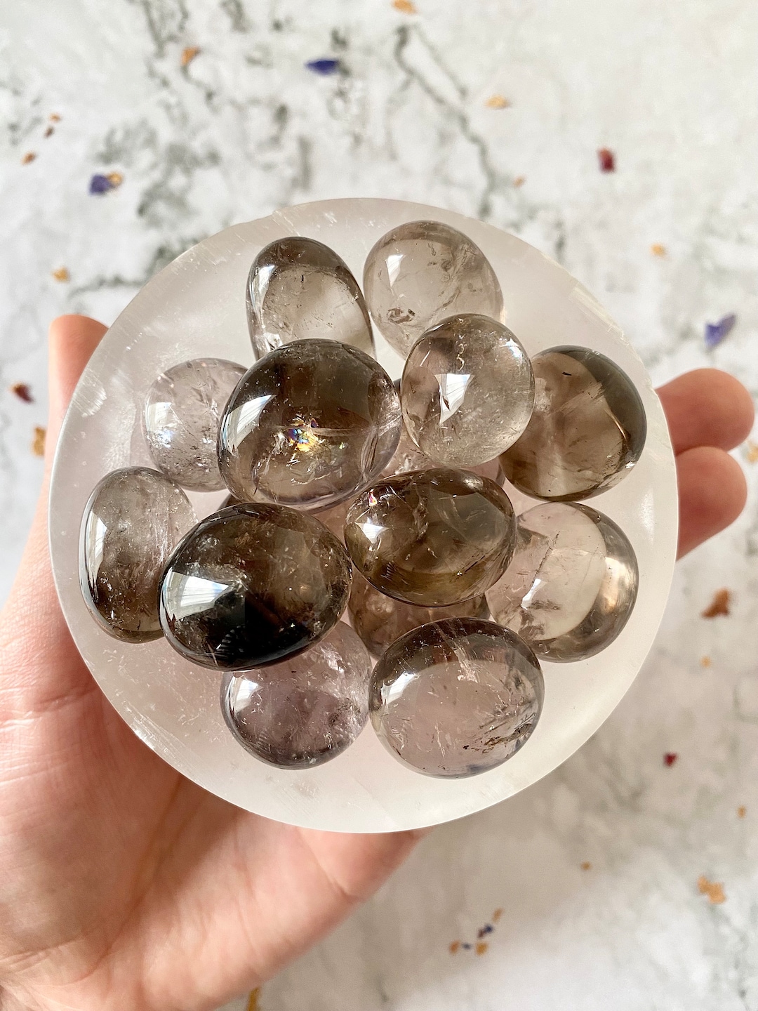 Smokey Quartz Tumbled Stones A Grade Natural Smoky Quartz Smokey Quartz ...