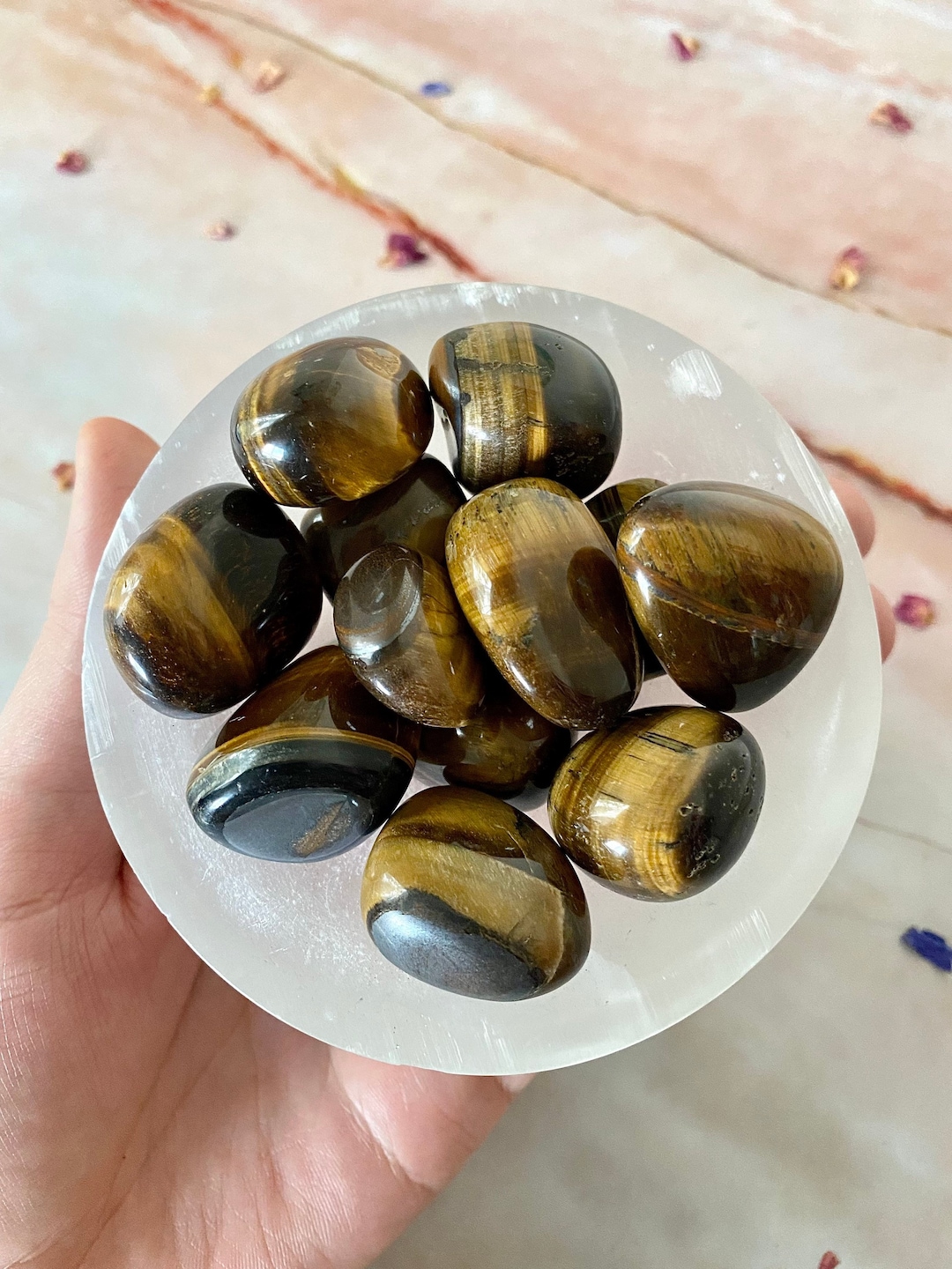 Yellow Golden Tiger Eye Tumbled Stones | Tigers Eye Tumbles | Tigers ...