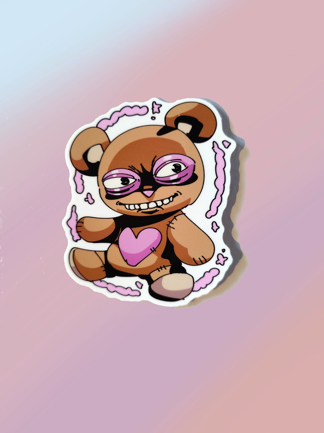Toothy Bear Guy Sticker - Etsy