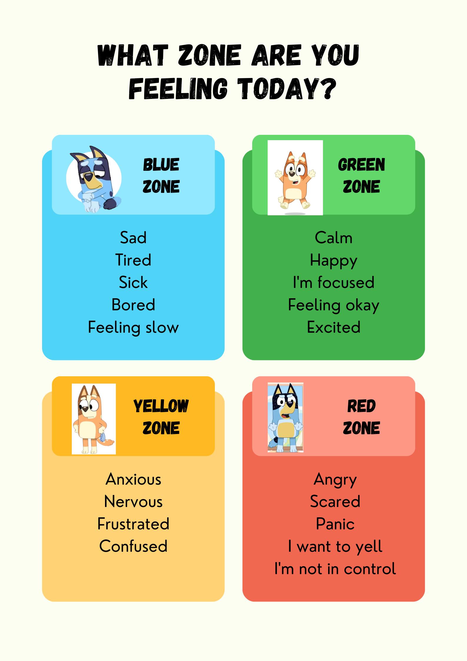 Feelings With Bluey - Etsy