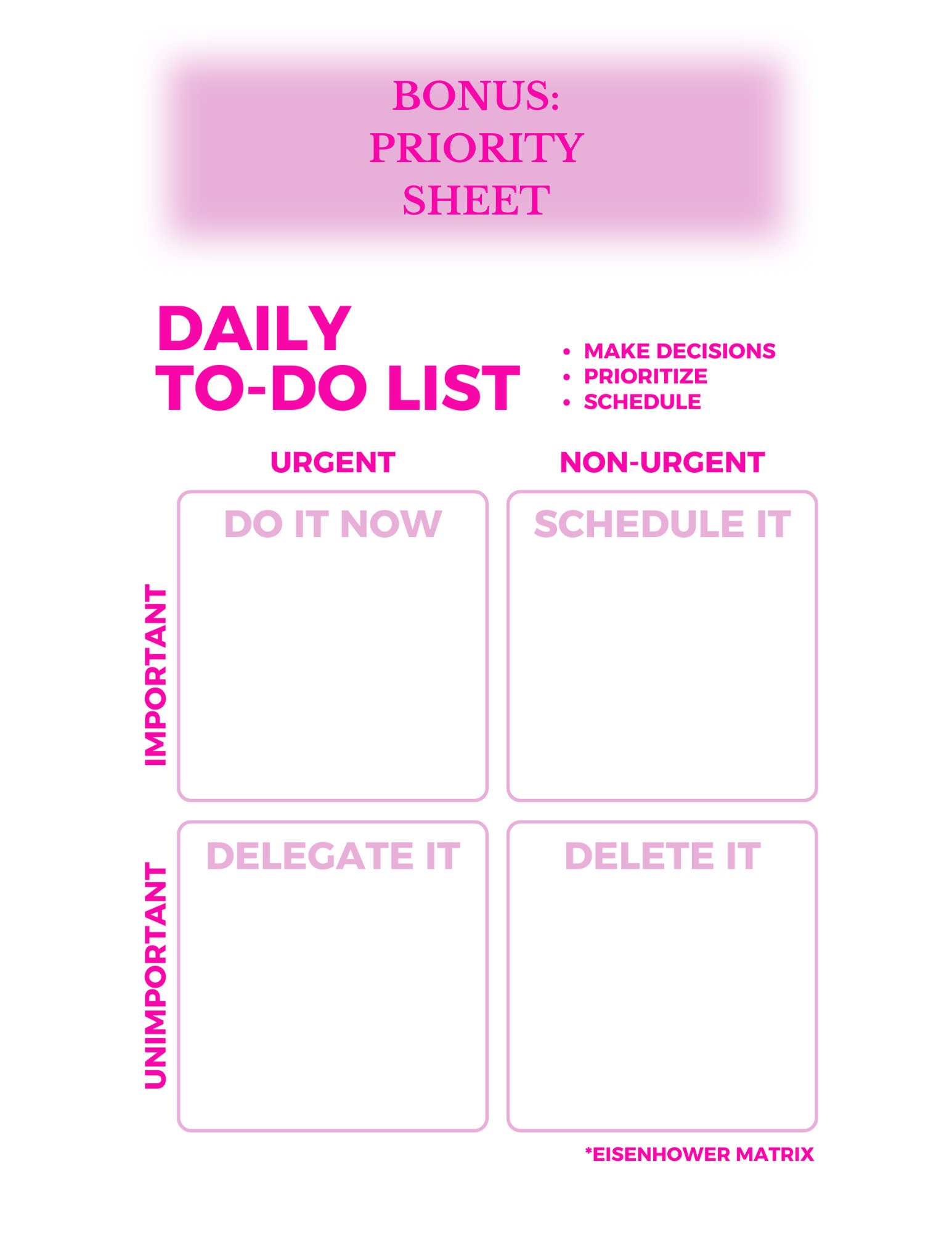 Digital to Do List PDF Template, to Do Template, Undated to Do List ...