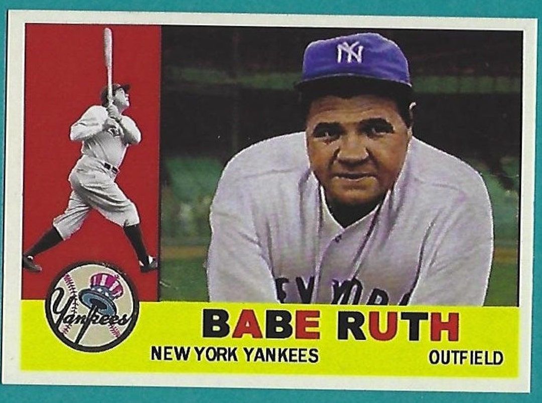 Great 1960 Style Babe Ruth Novelty Card Reprint 25 Yankees - Etsy