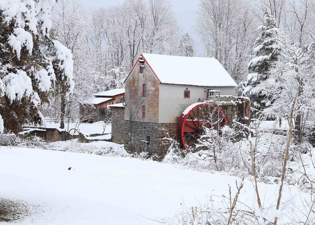 An Old Mill Winter - Etsy