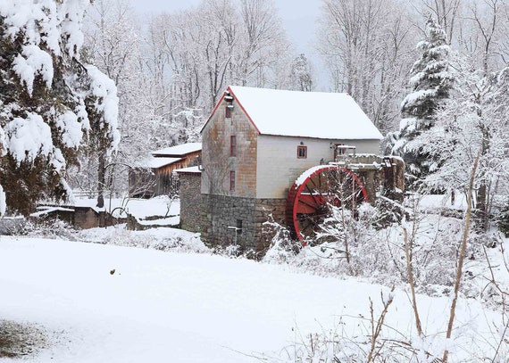 An Old Mill Winter | Etsy