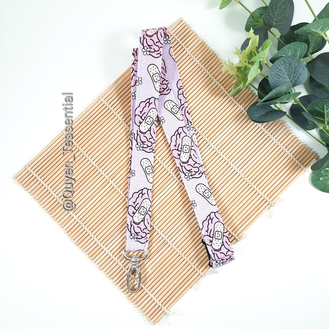 Human Brain Lanyard Cotton Psychologist ID Card Holder - Etsy
