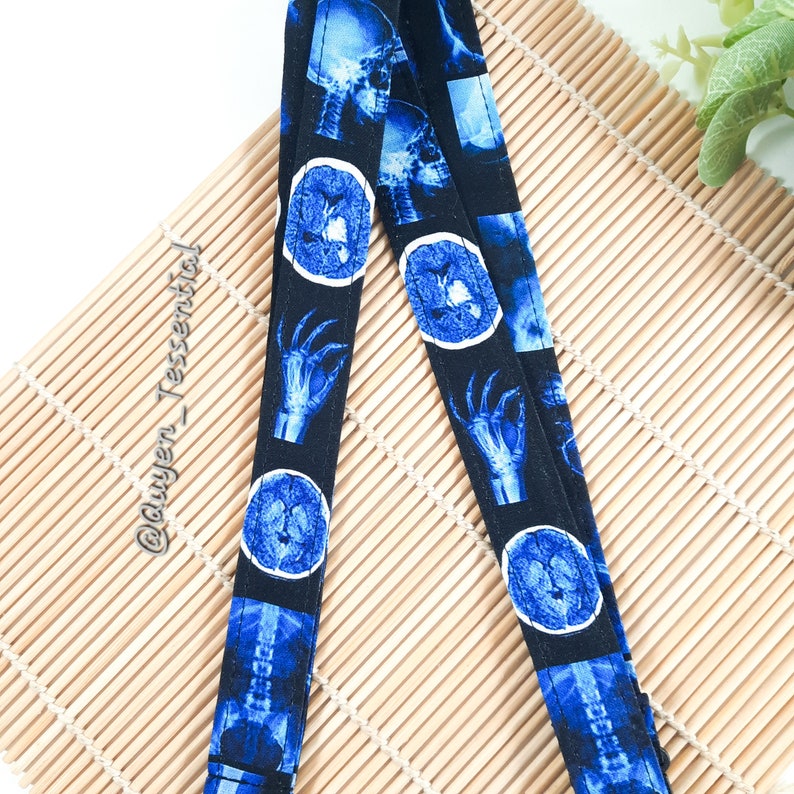 Brain MRI Cotton Lanyard: Radiographer Healthcare ID Badge Holder ...