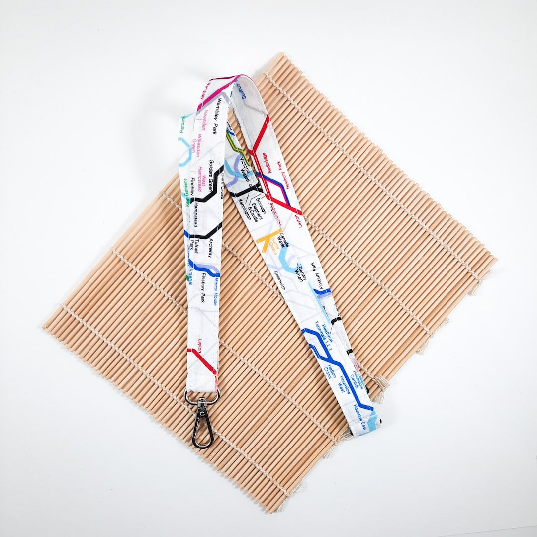 London Underground Map Lanyard, Tube Map Lanyard, Breakaway ID Badge ...