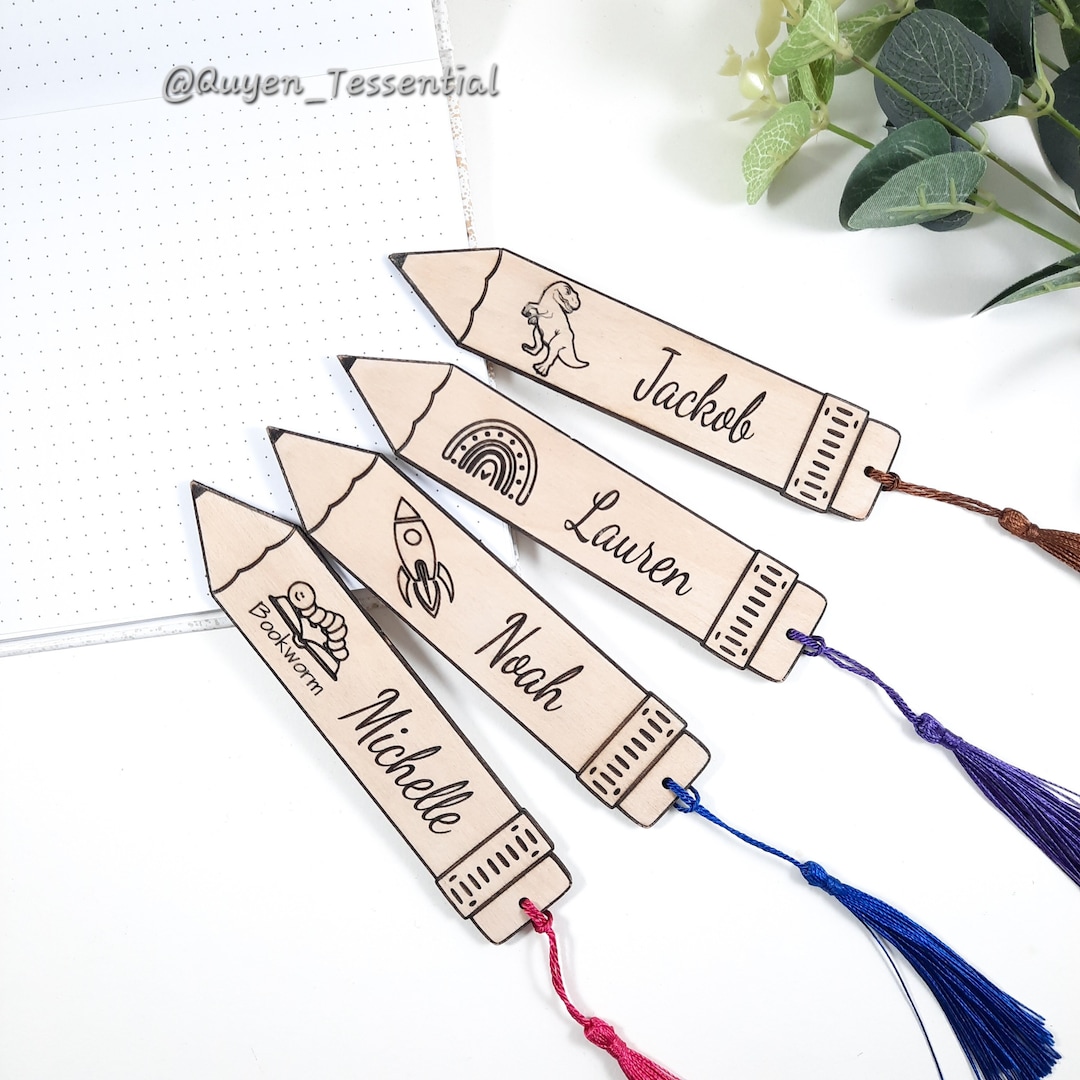 School Leaver Bookmark, Personalized Wooden Bookmark, End of Year Term ...