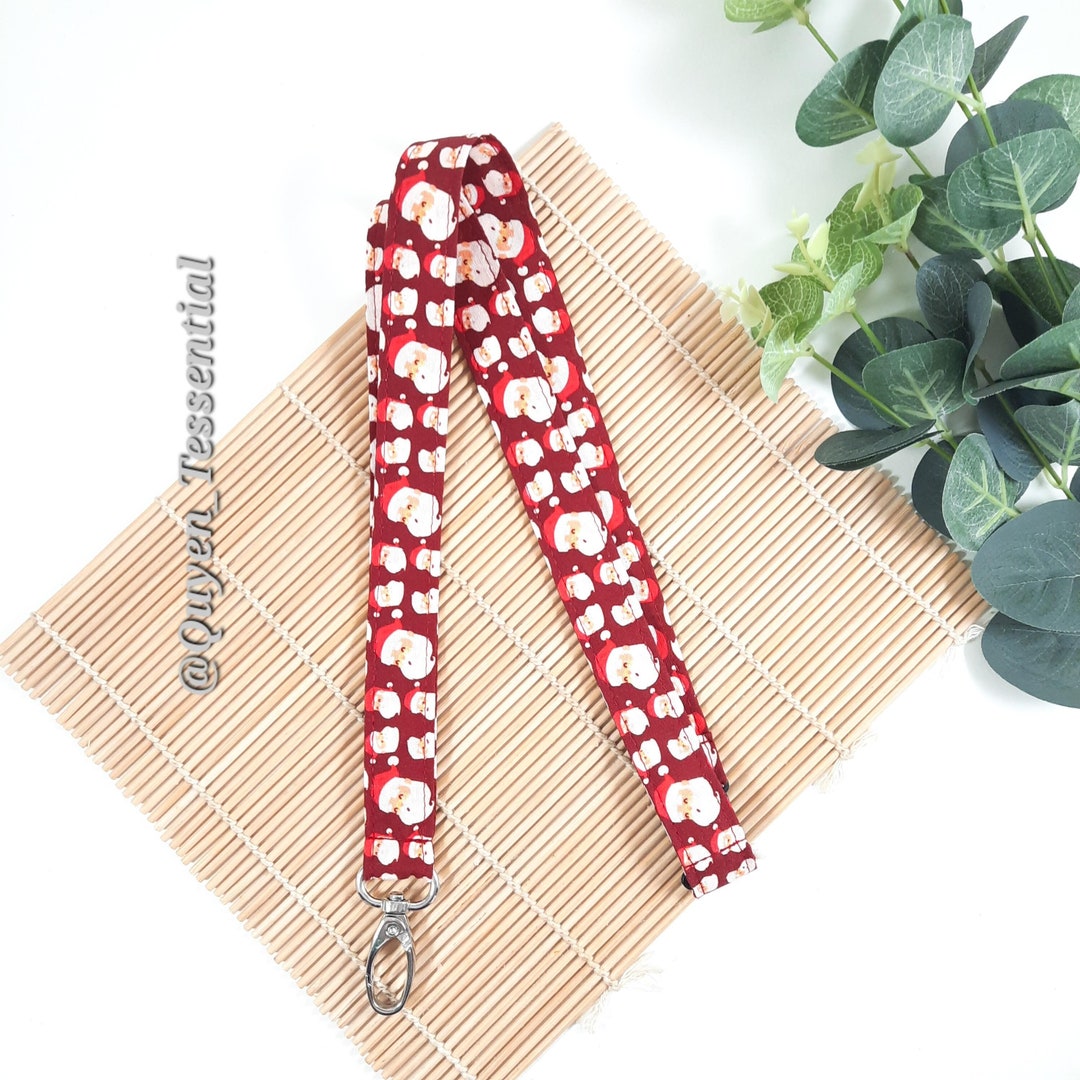 Santa Lanyard, Father Christmas ID Badge Holder, Holiday Lanyard for ...