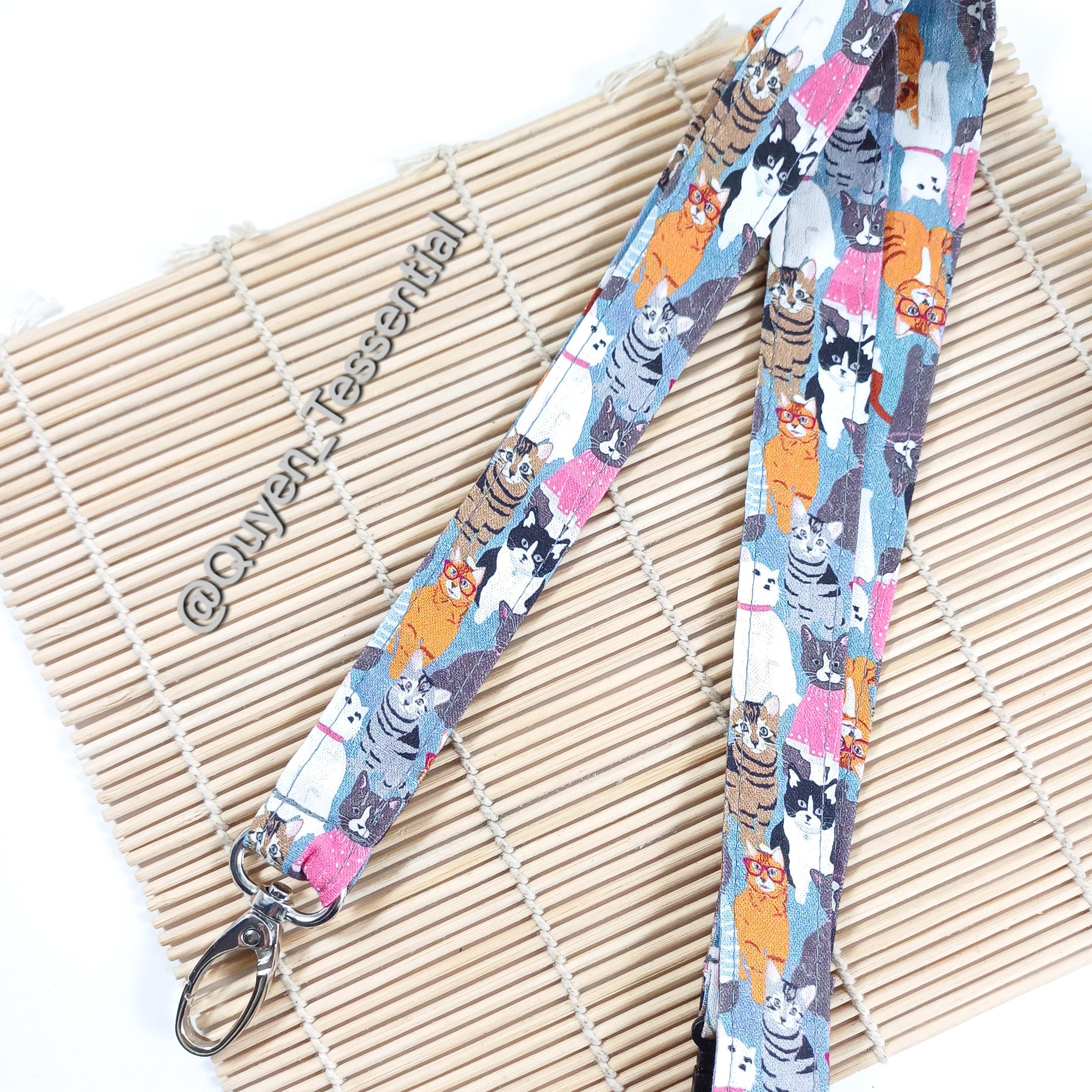 Muticolour Cats Lanyard, Kitten ID Card Holder, Kawaii Breakaway ...