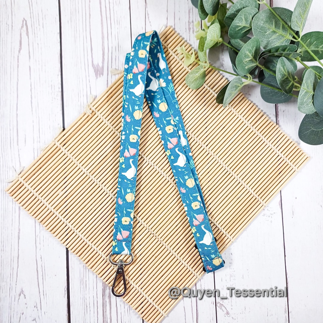 Goose Lanyard, Bird Animal Lanyard , Breakaway ID Holder, Fabric Key ...