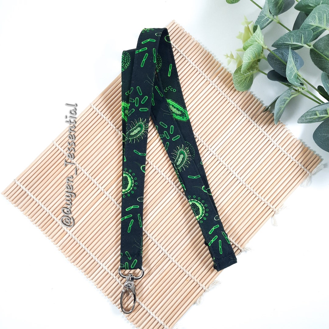 Microbes Cotton Lanyard: Science ID Card Holder With Breakaway - Etsy